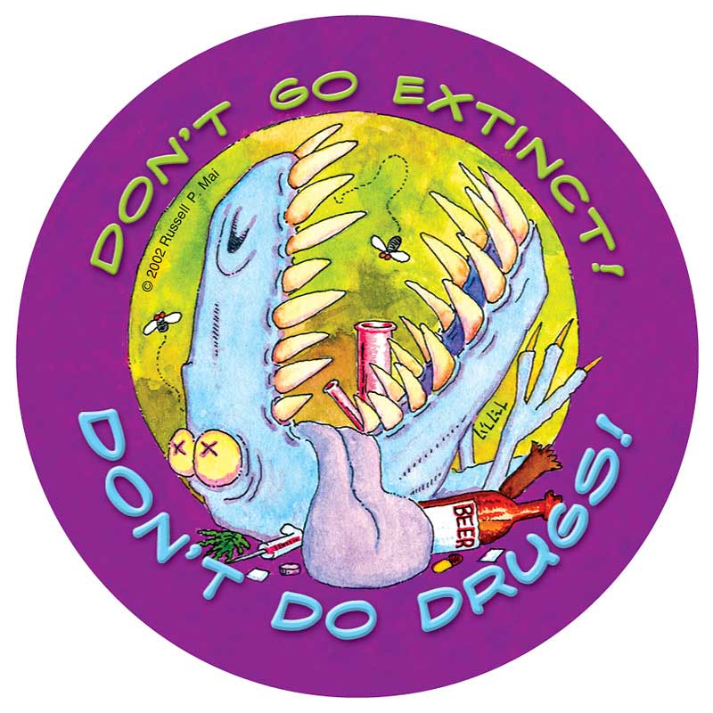 Drugosaurs Stickers | Red Ribbon Themes | PTR Press