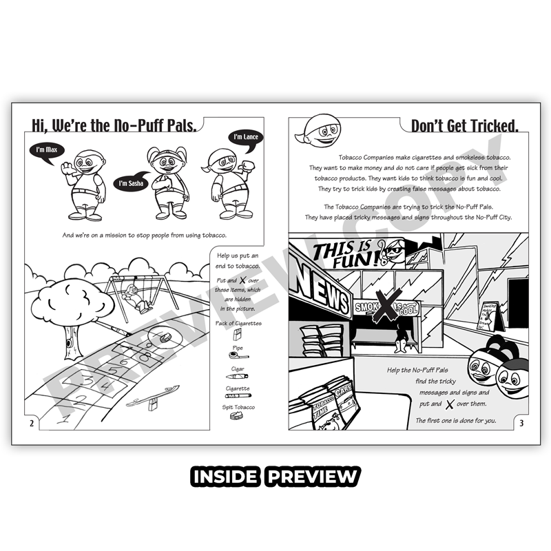 The No-Puff Pals Tobacco Prevention Learning & Activity Books