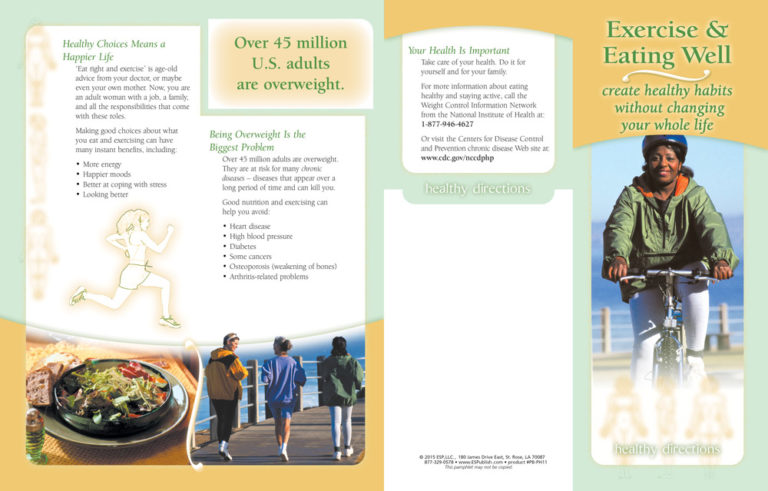 Exercise and Nutrition Pamphlet | Prevention Treatment Resources