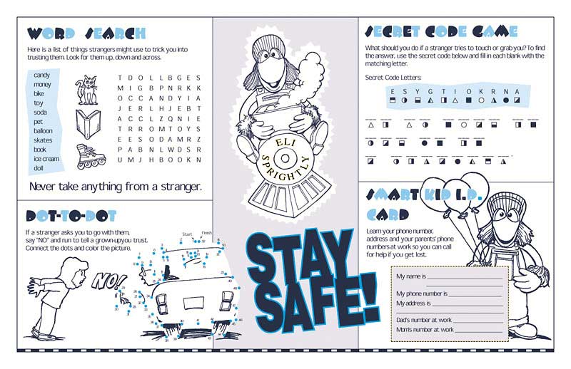 Eli Sprightly's: Stranger Safety Activity Sheet | Prevention and ...