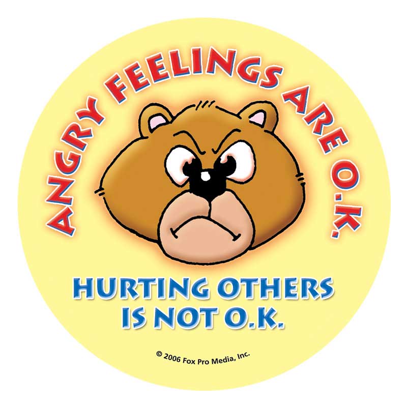 Anger Management Stickers | Angry Feelings are O.K. | PTR Press