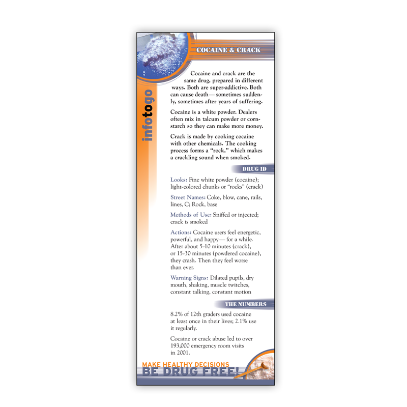 Cocaine and Crack Rack Card | Prevention and Treatment Resource Press