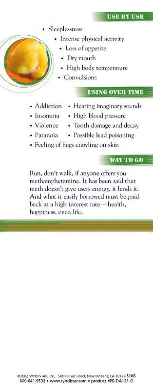 Methamphetamine Rack Card | Info to Go | PTR Press