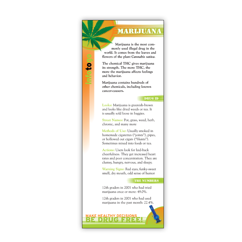 Marijuana Rack Card | Prevention Education Resources