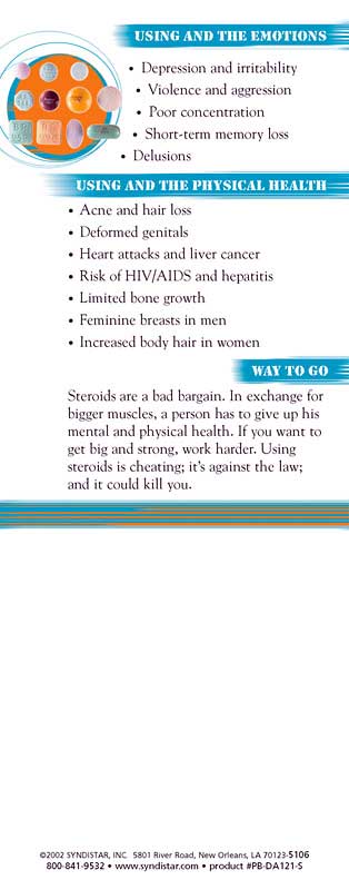 Steroids Rack Card | Drug Abuse Prevention | PTR Press