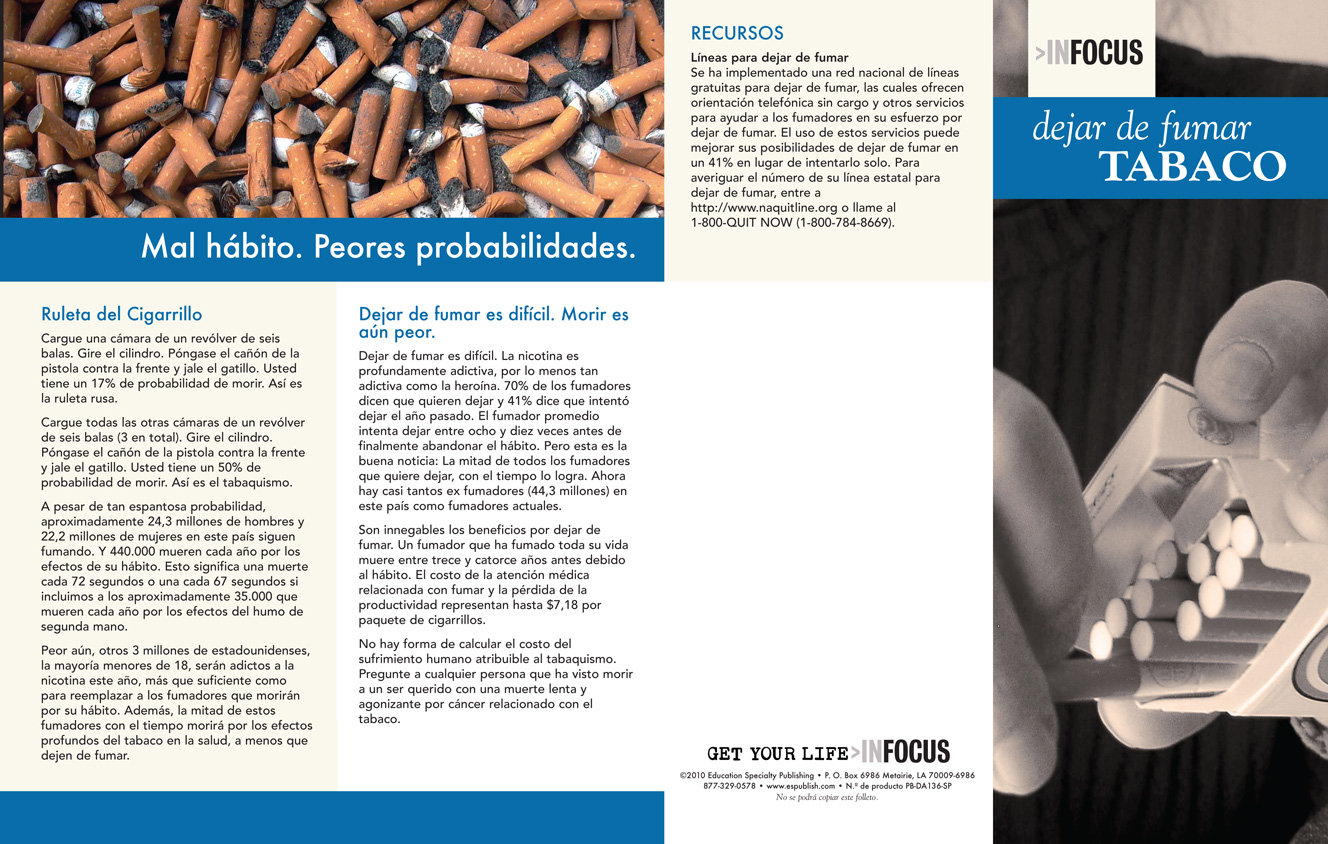 "InFocus: Quitting Tobacco" Pamphlet | Prevention and Treatment ...