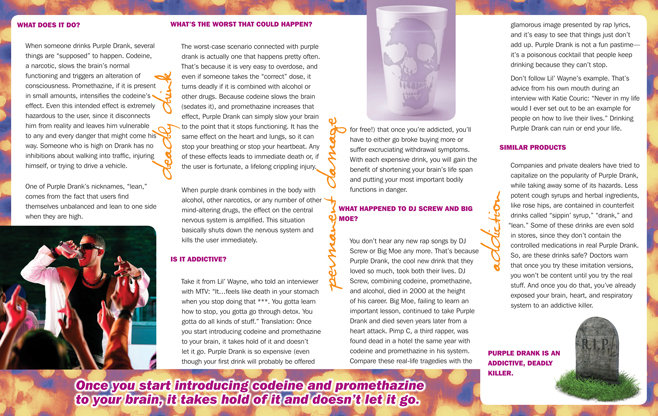 Purple Drank Pamphlet: Addiction in a Cup | Prevention Resources