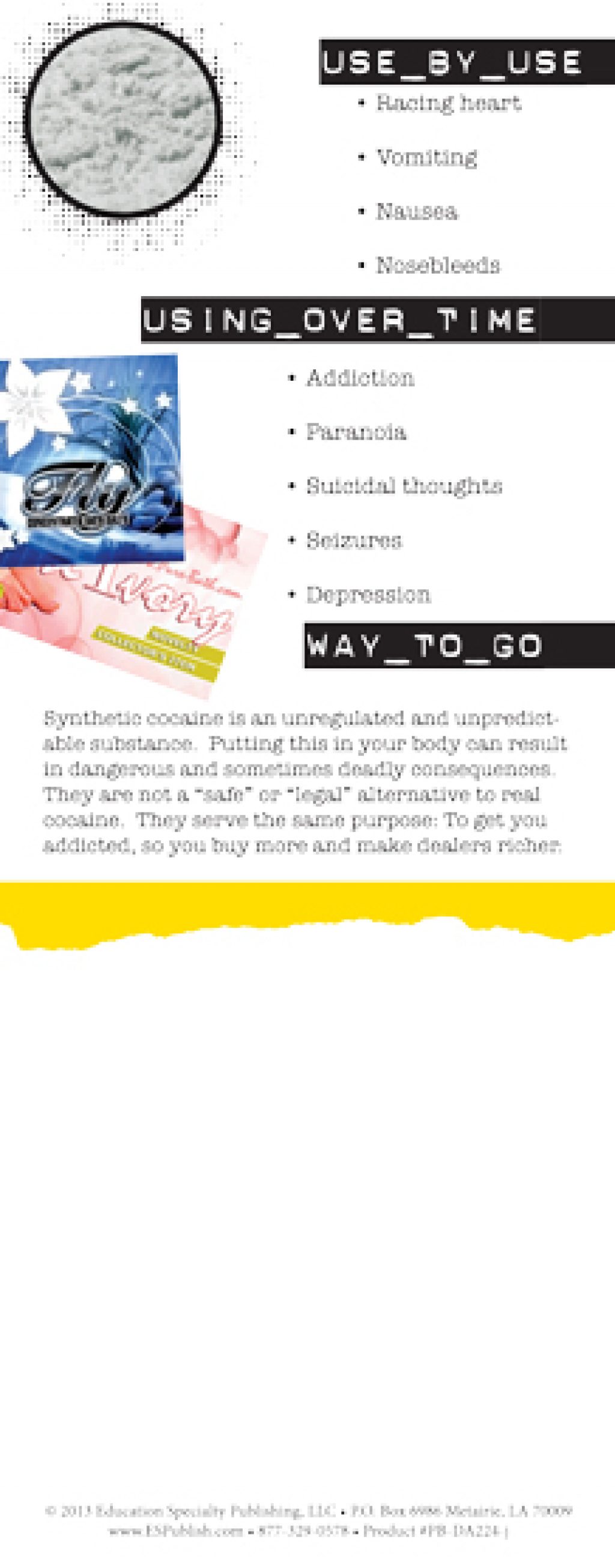 Synthetic Cocaine Rack Card | Drug Abuse Prevention | PTR Press