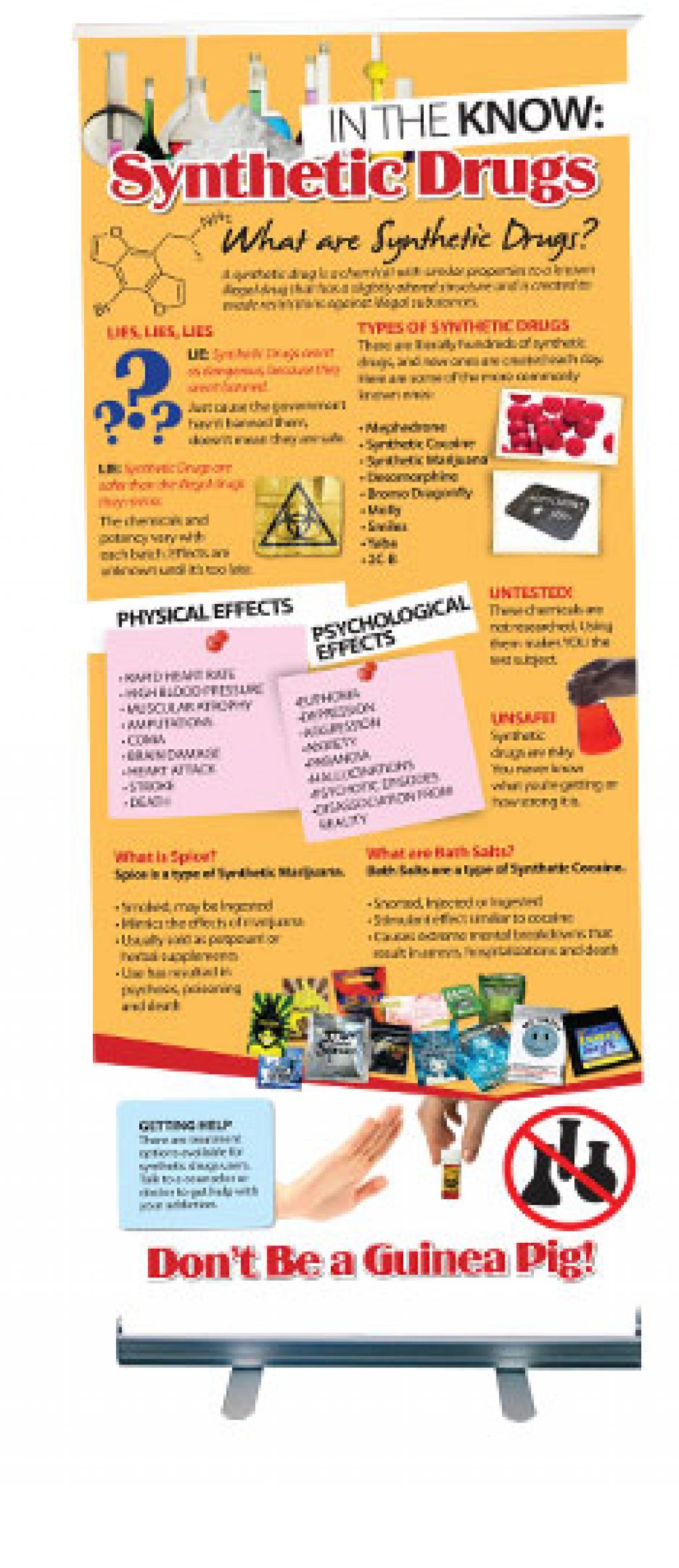 Synthetic Drugs Retractable Presentation Display