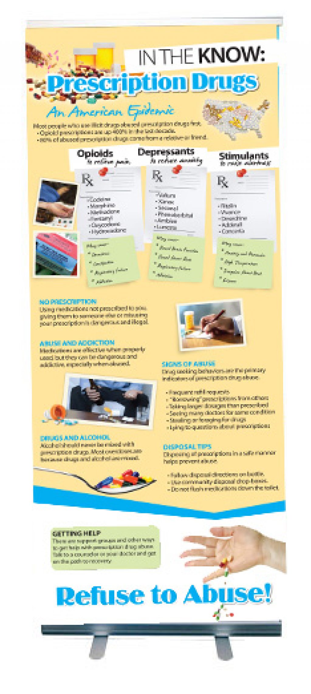 Prescription Drugs Retractable Display | Prevention Resources