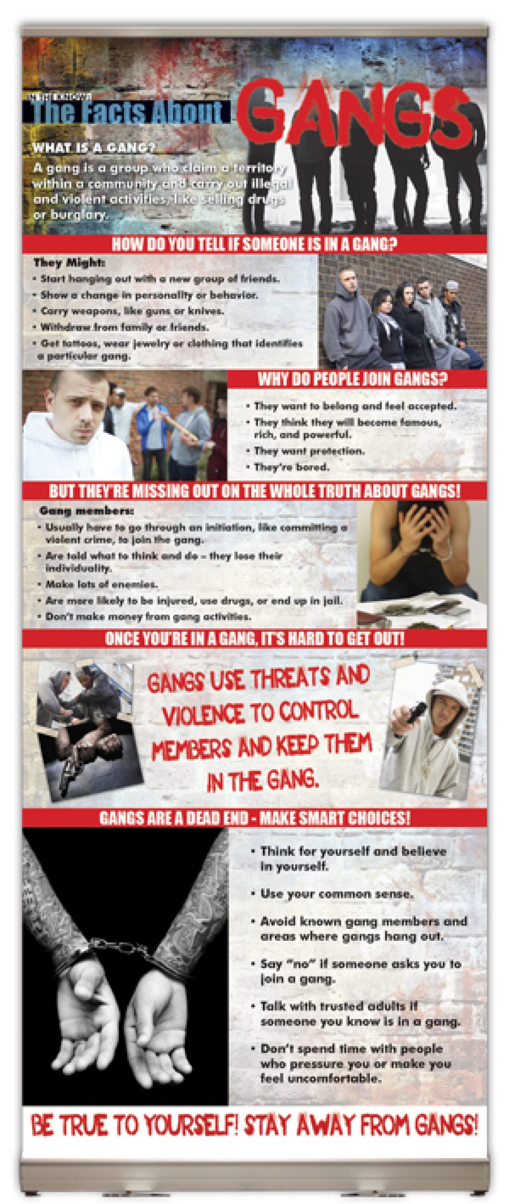 The Facts About Gangs Retractable Display | Prevention Resources