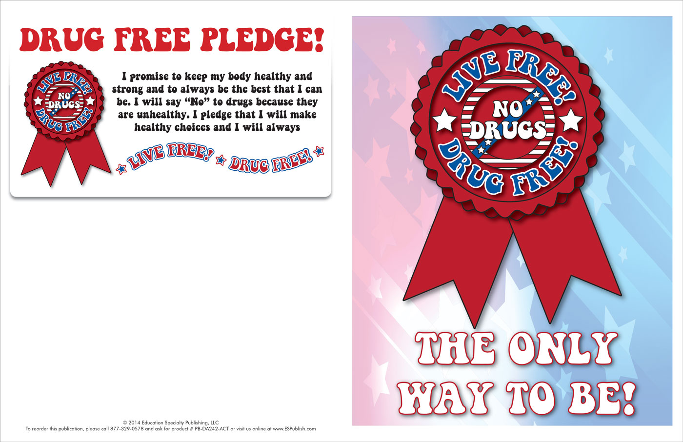Drug Free Activity Sheet | Live Free! Drug Free! Red Ribbons | PTR Press