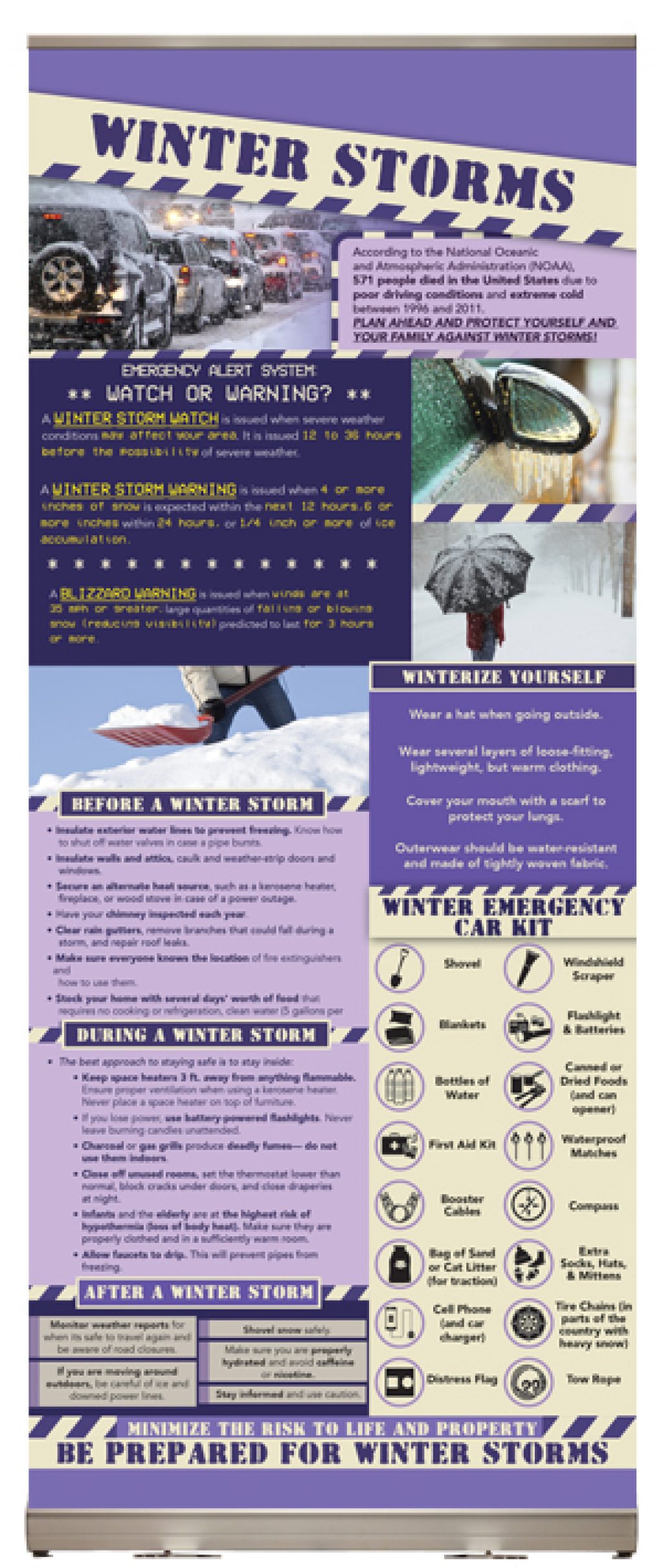 Winter Storms Retractable Display | Prevention Resources