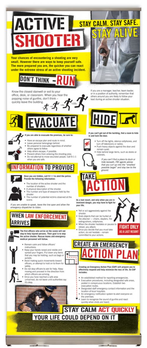 Active Shooter Retractable Presentation Display