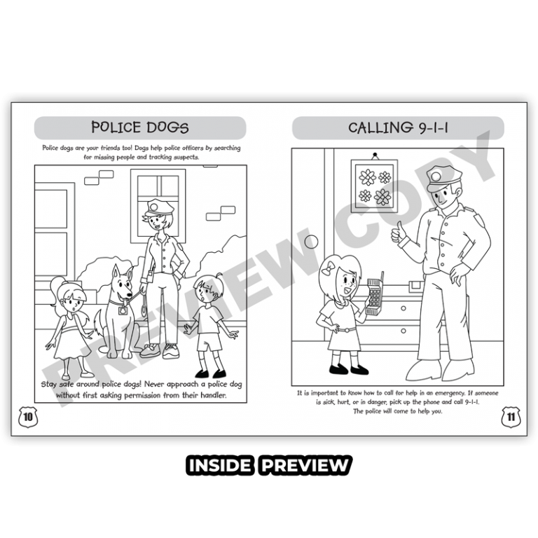 "My Friend the Police Officer" Learning Coloring & Activity Books