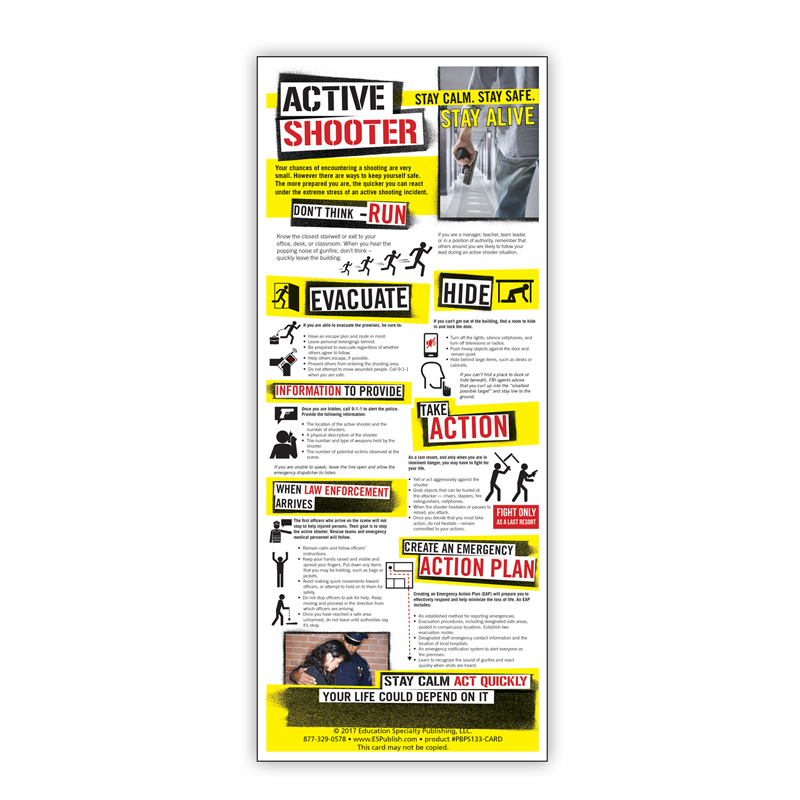 Active Shooter Rack Card | Public Safety | Prevention Resources