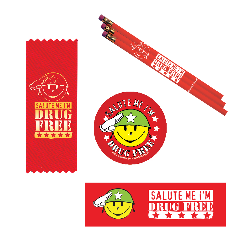 “Salute Me! I’m Drug Free!” Lollipop Card - Prevention Resources