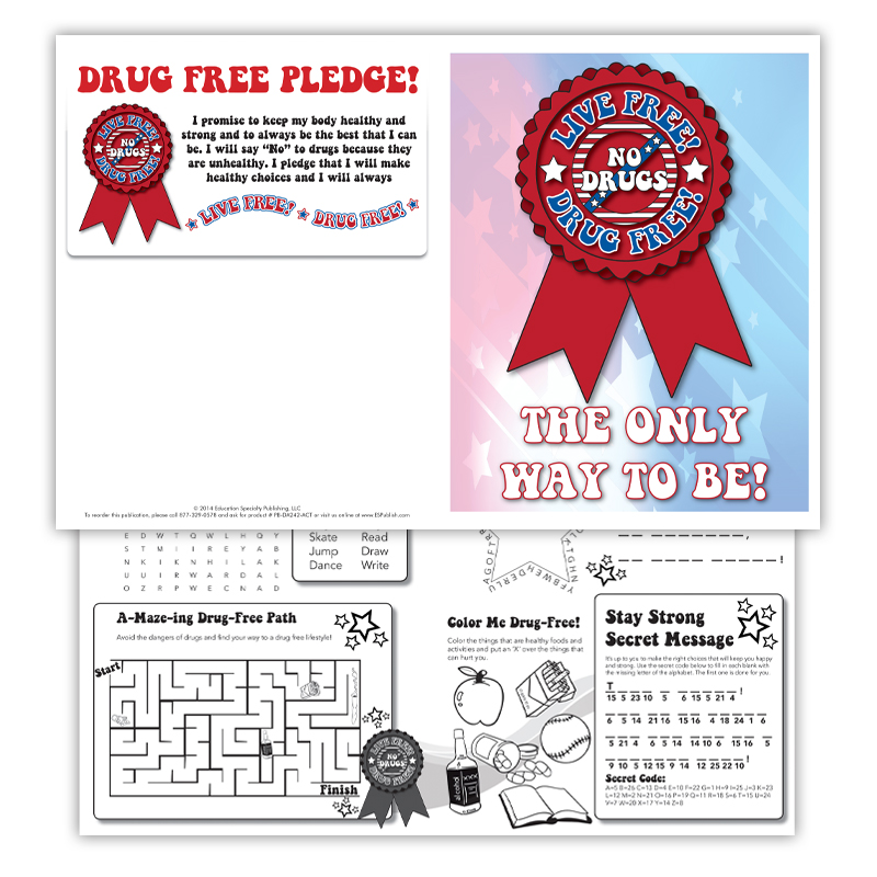 Drug Free Activity Sheet | Live Free! Drug Free! Red Ribbons | PTR Press