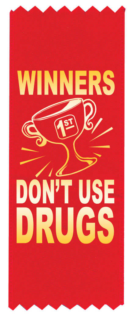 "Winners Don't Use Drugs" Red Ribbons | Prevention Resources