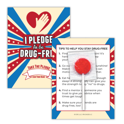 "I Pledge to be Drug-Free" Lollipop Card | PreventionResources