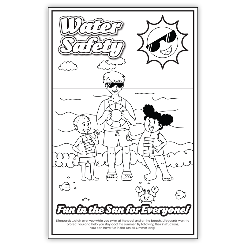 Water Safety Coloring Poster Prevention And Treatment Resources