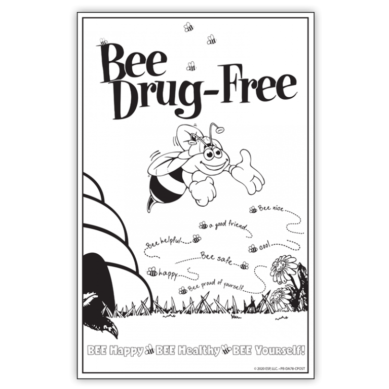 “Bee’ Drug Free” Coloring Posters