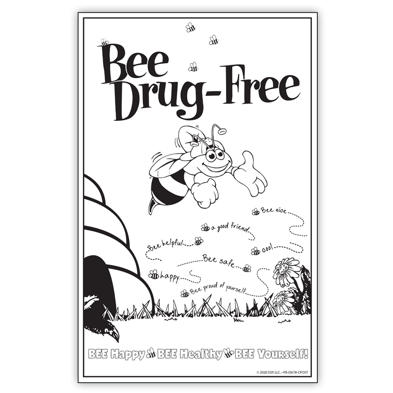 “Bee’ Drug Free” Coloring Posters