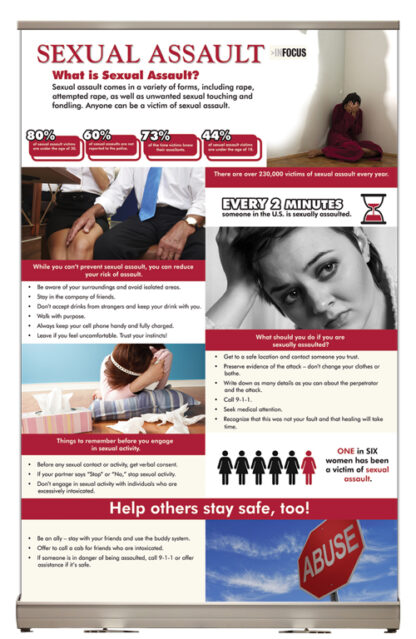 Sexual Assault Tabletop Banner | Prevention Treatment Resources