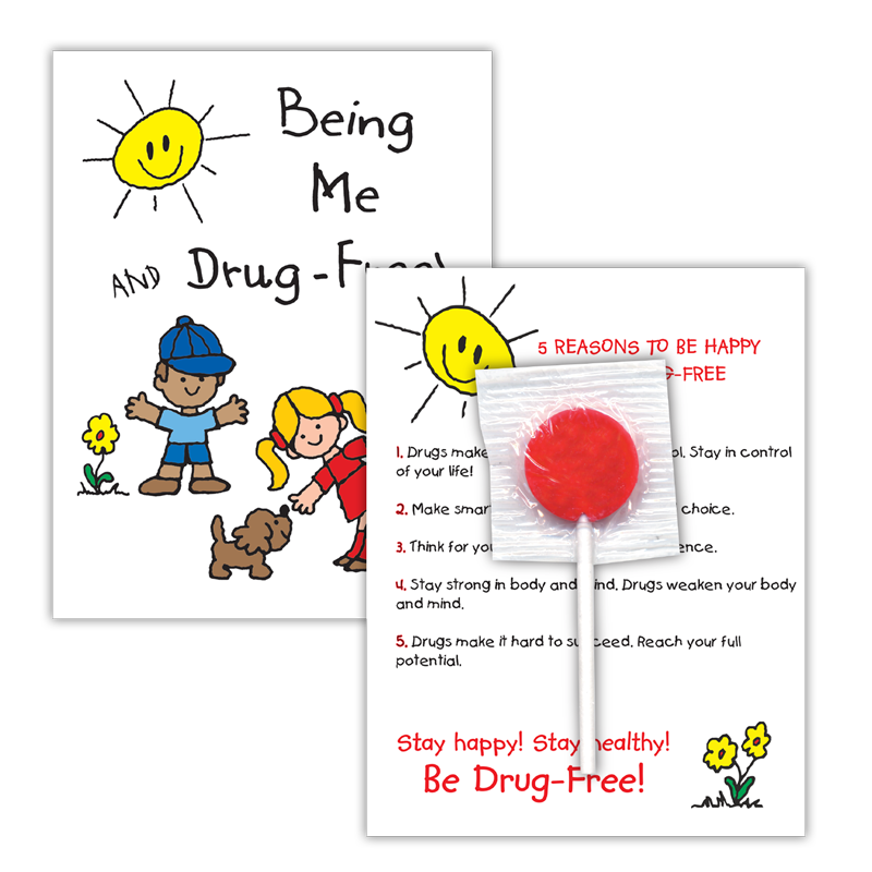 "Being Me and Drug-Free!" Lollipop Card | Prevention Resources