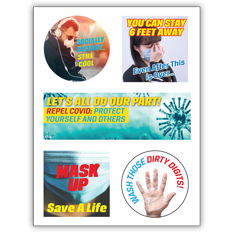 COVID-19 Awareness Sticker Sheet | Health Education Stickers