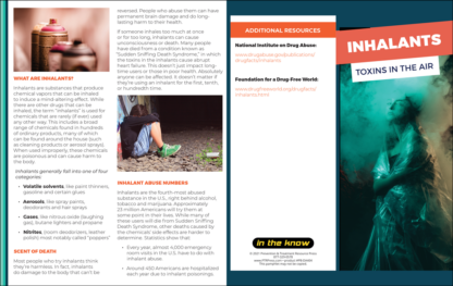 Inhalants Prevention Pamphlet | Prevention & Treatment Resources