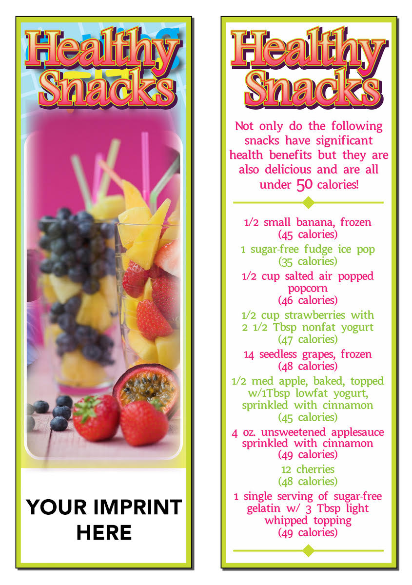 Healthy Snacks: Nutrition Awareness Bookmarks
